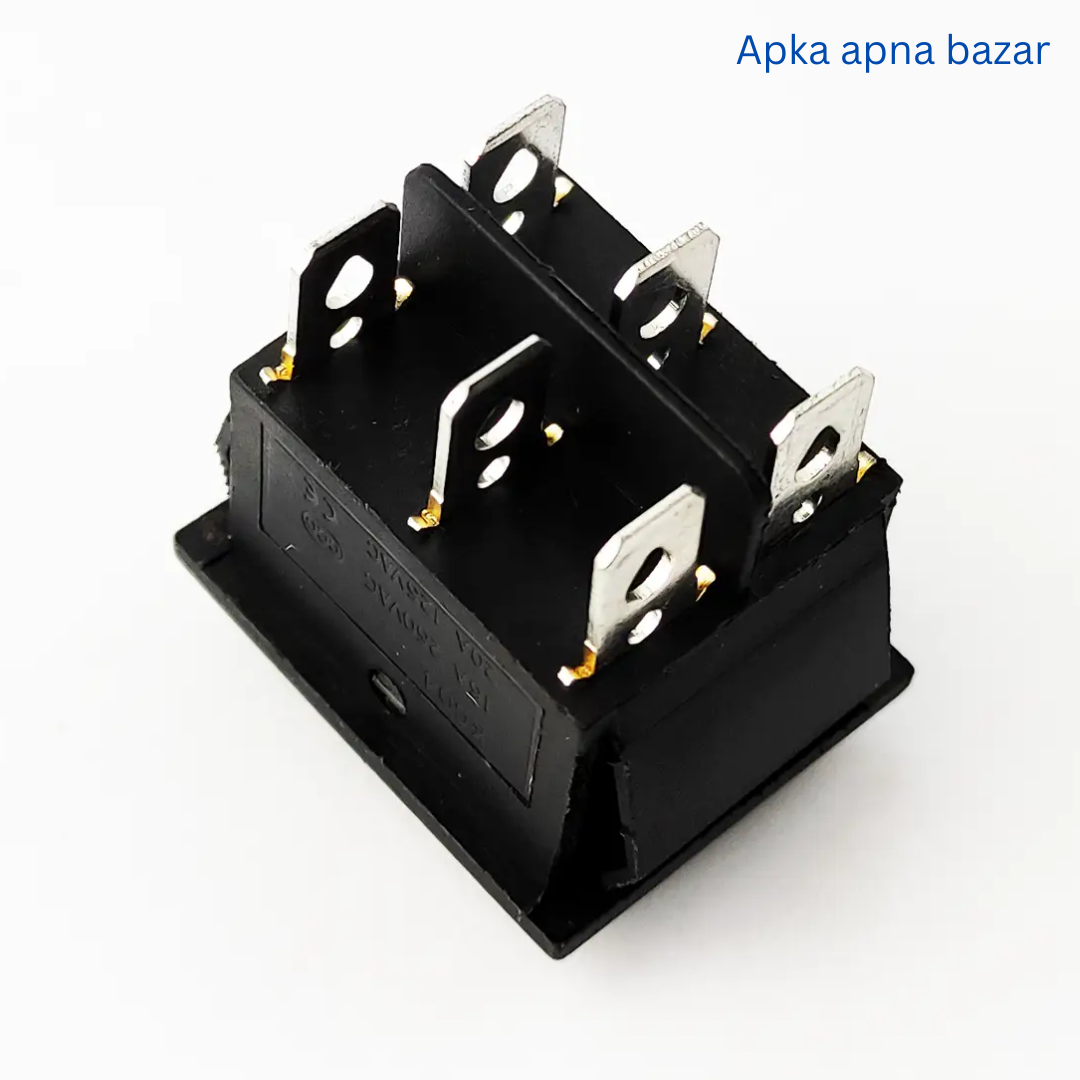 Black Rocker Button Switch DPDT 3 Position ON-Off-ON 16A 250VAC / 20A ...
